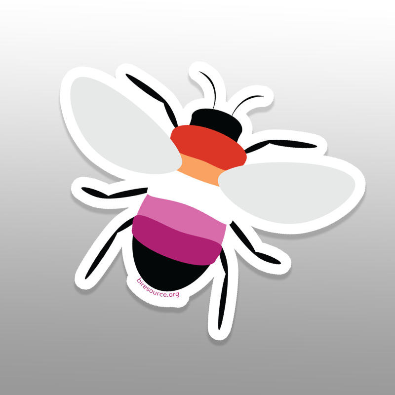 Lesbian Pride Bee Sticker – BRC