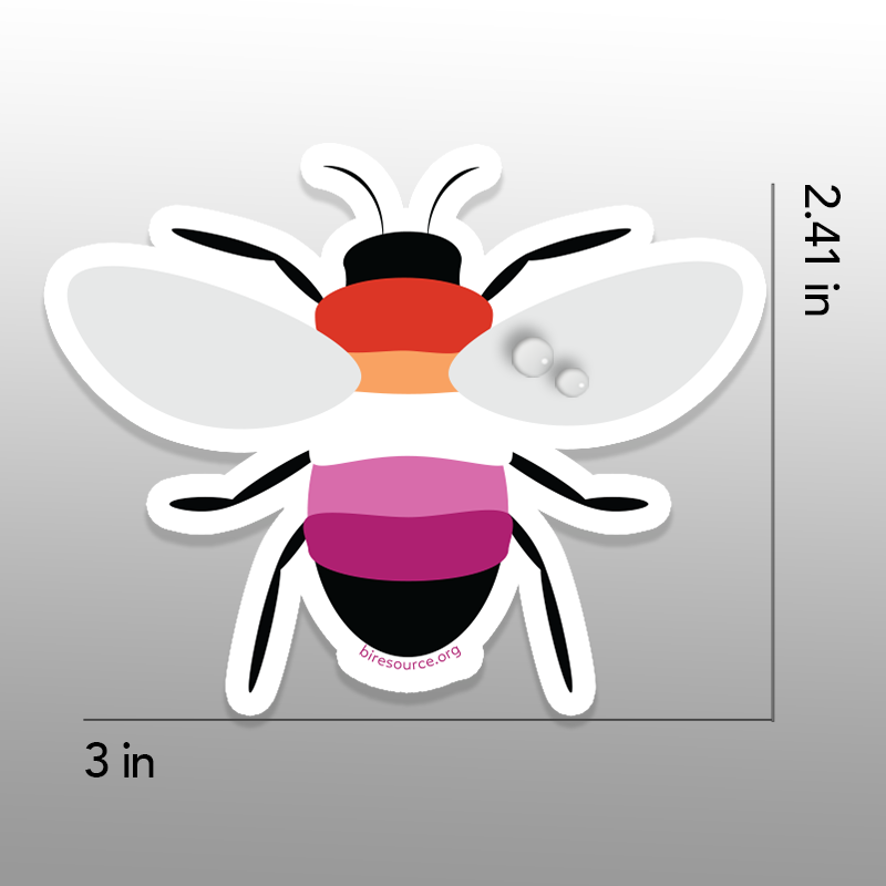 Lesbian Pride Bee Sticker – BRC