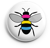 Pansexual Pride Bee Button – BRC