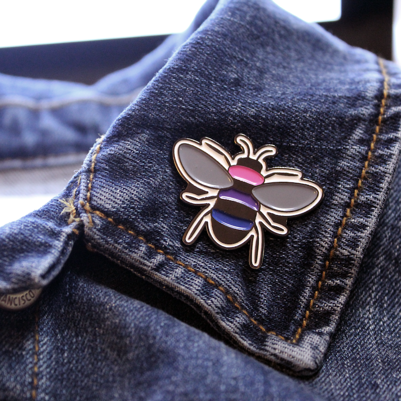 Bi Pride Bee Enamel Pin – BRC